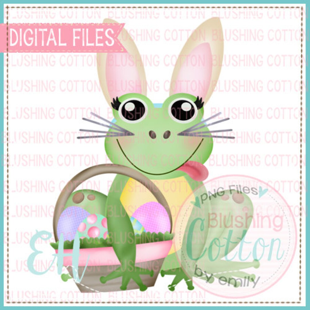 Easter Bunny Frog Girl PNG Artwork Digital File - for Printing and ...