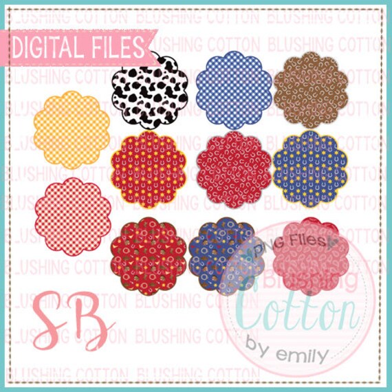 Western Scallop Background Set Design PNG Artwork Digital File | Etsy