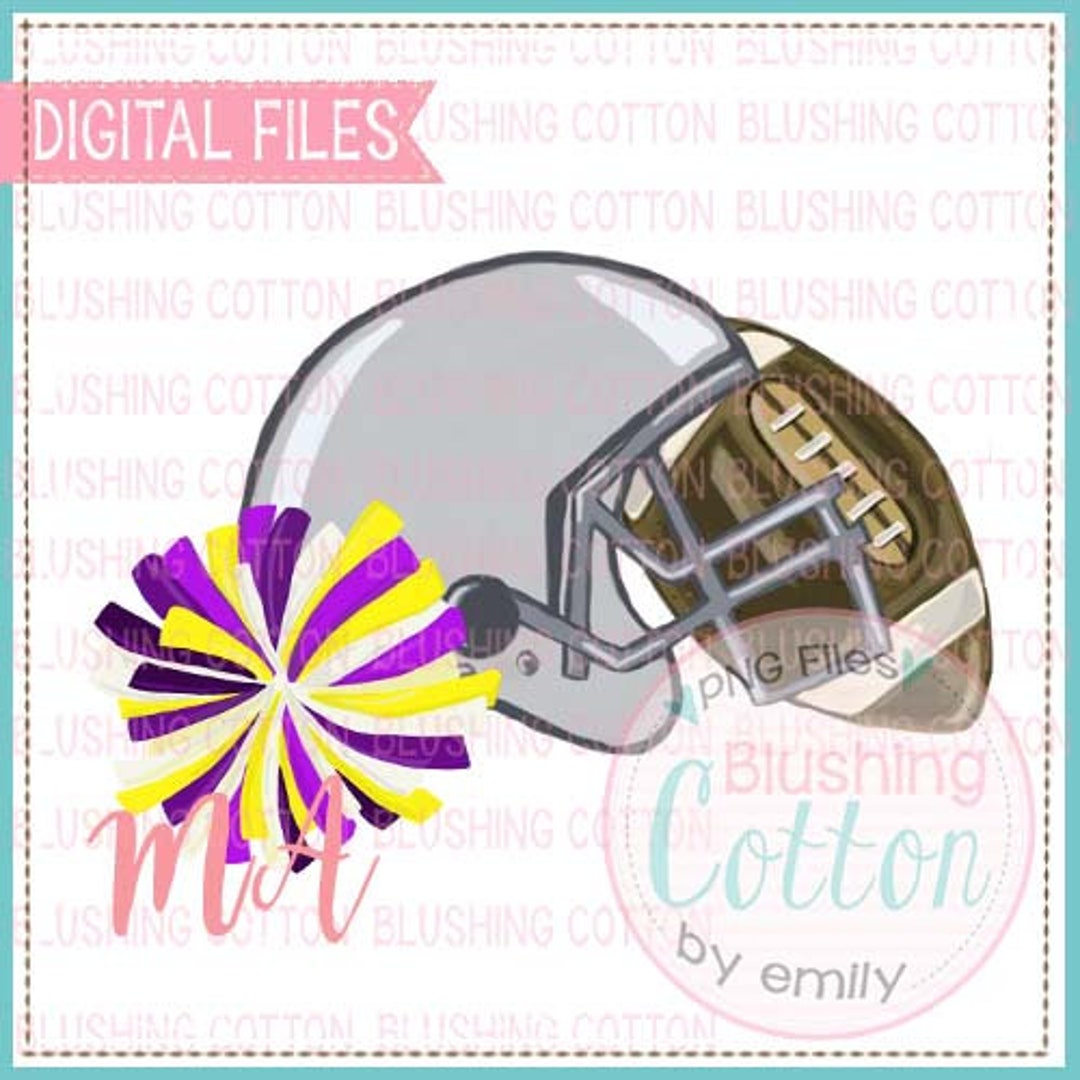 Football Trio Purple and Gold Handpainted Design PNG Artwork Digital ...
