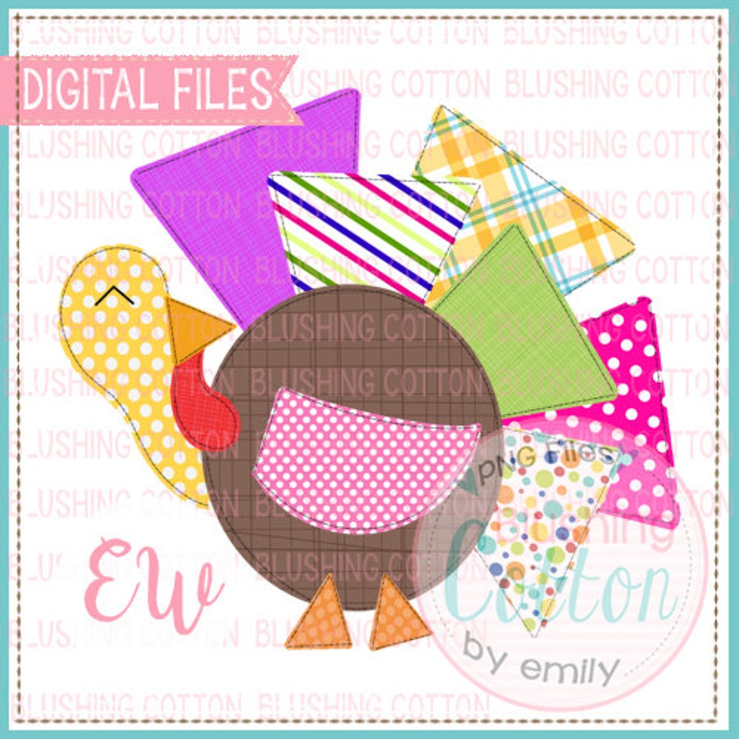 Funky Turkey Girl Design Watercolor PNG Artwork Digital File for ...
