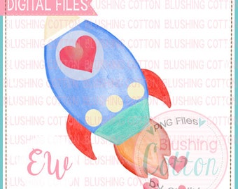 Blast off Rocket Watercolor Design PNG Artwork Digital File | Etsy