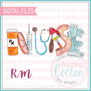 Nurse Hand Drawn PNG Watercolor Artwork Digital File for | Etsy