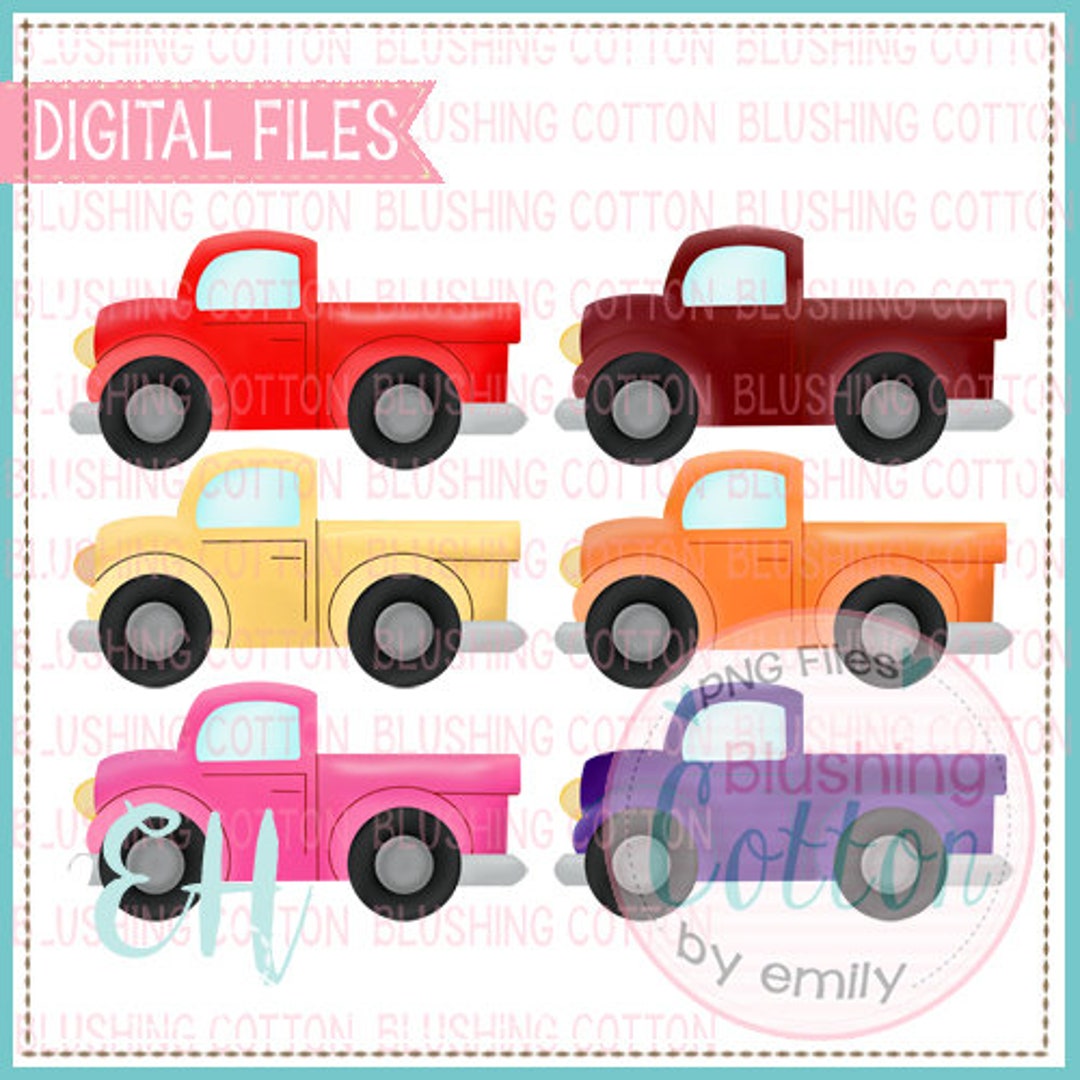 Trucks of All Colors Set 2 Design PNG Artwork Digital File for Printing ...