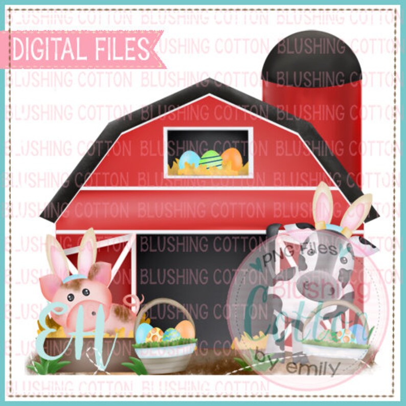 Barnyard Easter PNG Artwork Digital File - for Printing and Other ...