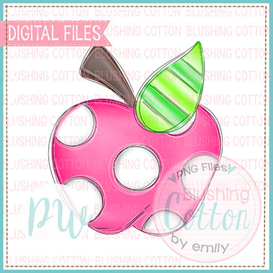 Pink Polka Dot Apple