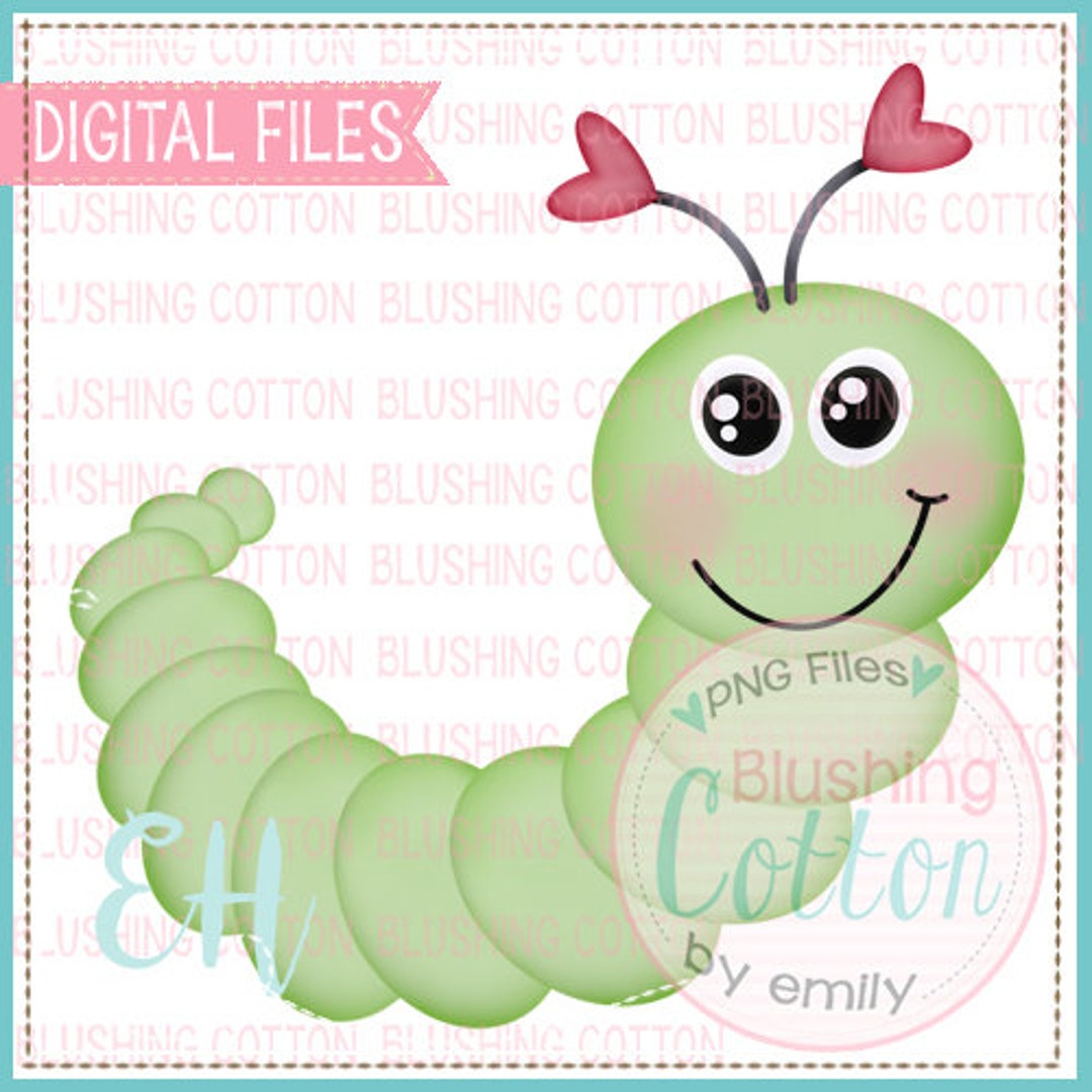 Loving Caterpillar Design PNG Artwork Digital File - for Printing and ...