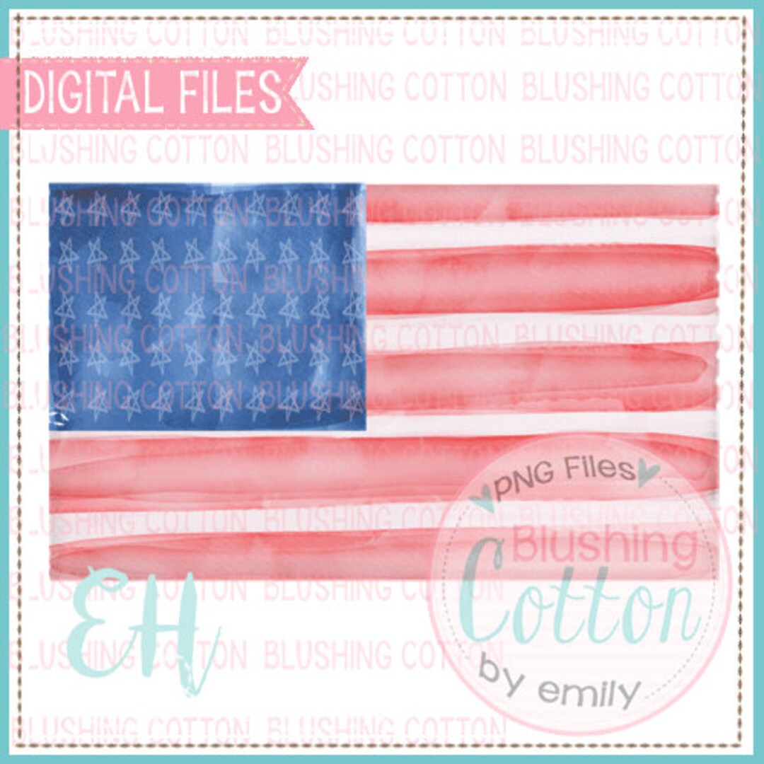 American Flag Handpainted Design PNG Artwork Digital File - Etsy