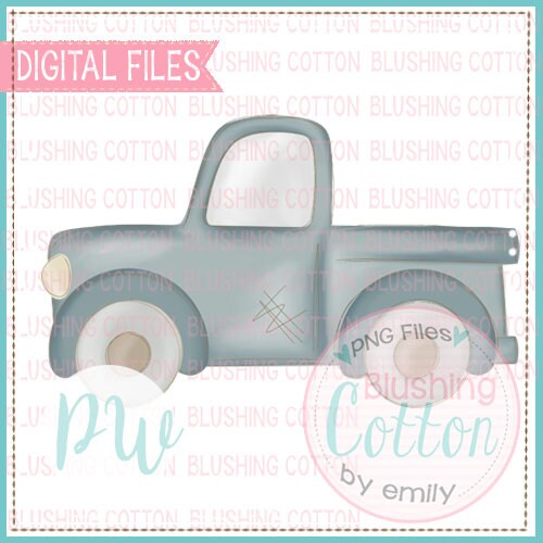 Old Blue Truck Watercolor PNG Artwork Digital File for - Etsy