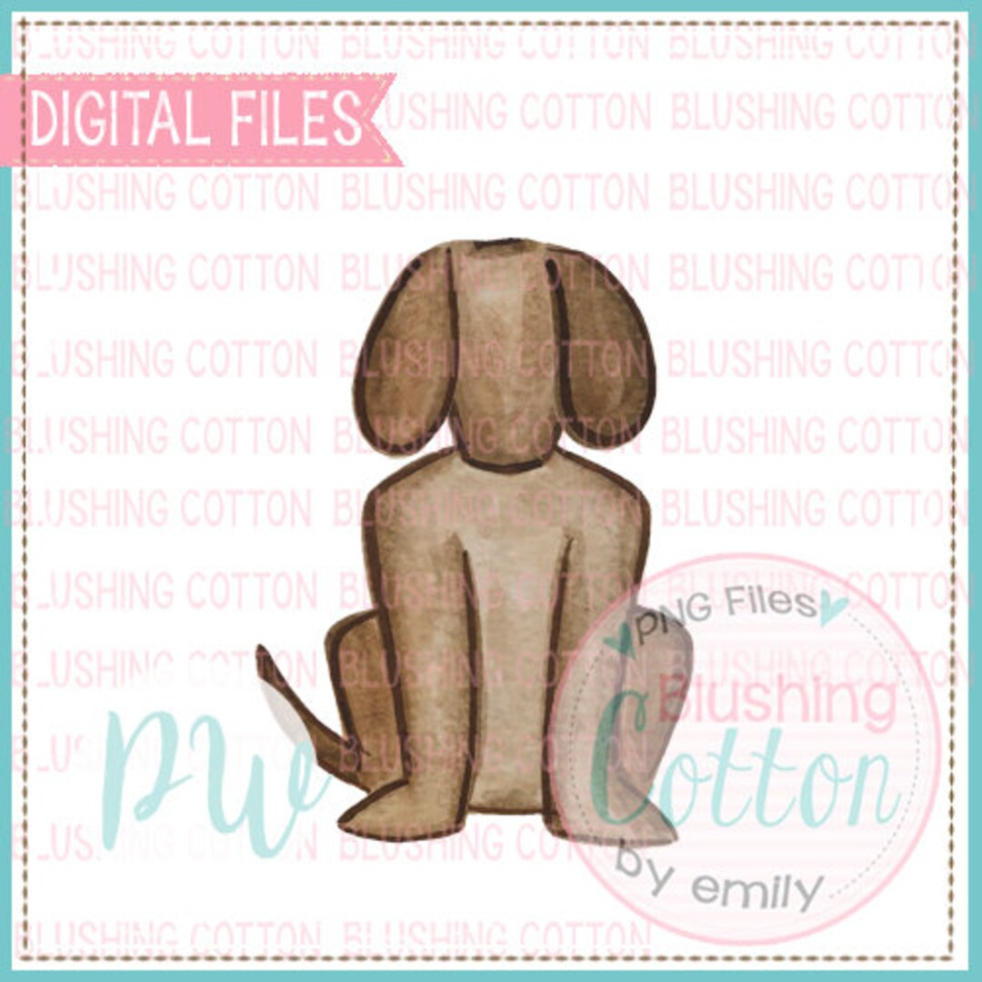 Dog 2 Brown Watercolor PNG Artwork Digital File for Printing and Other ...