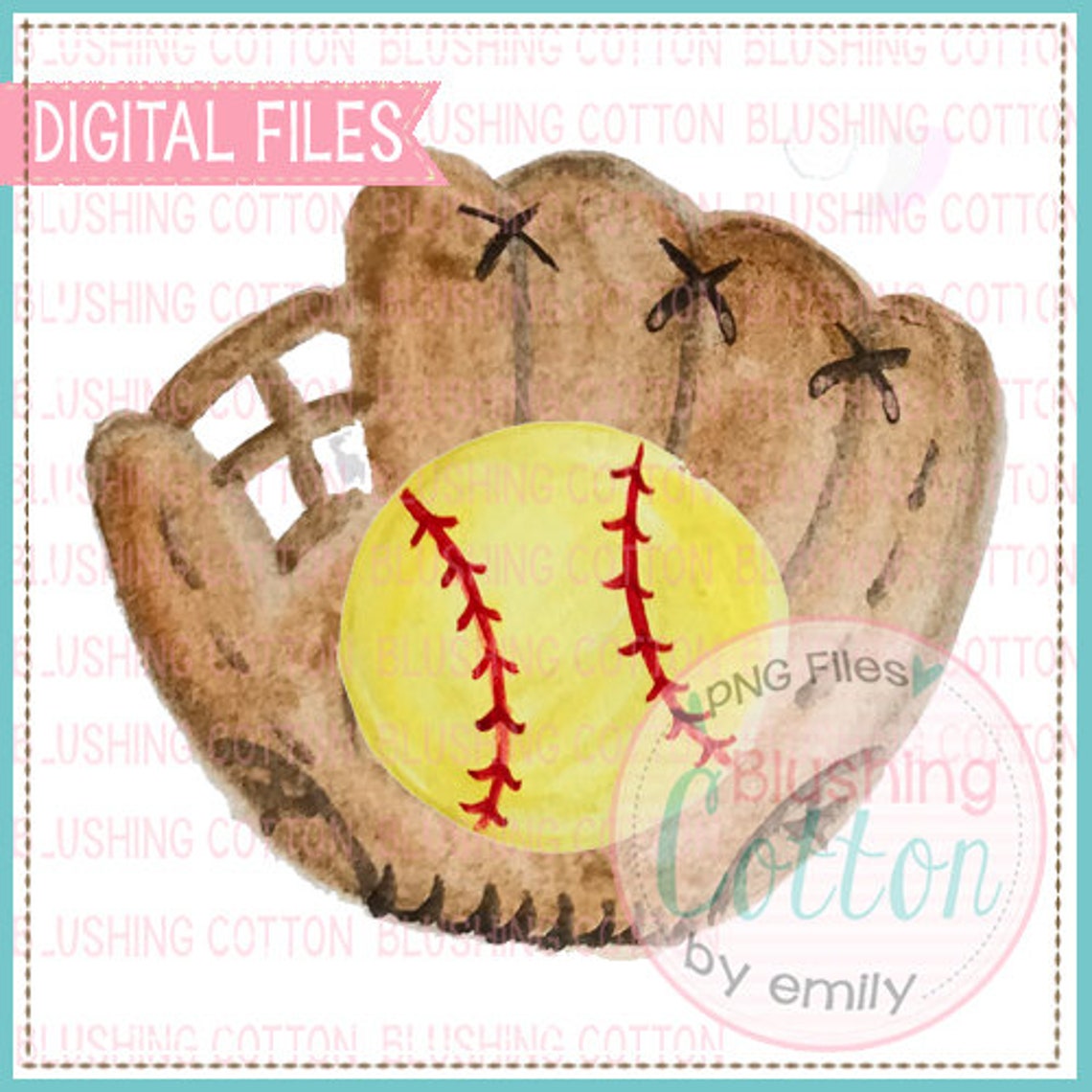 Softball Glove for Girls and Baseball Sports Design PNG | Etsy