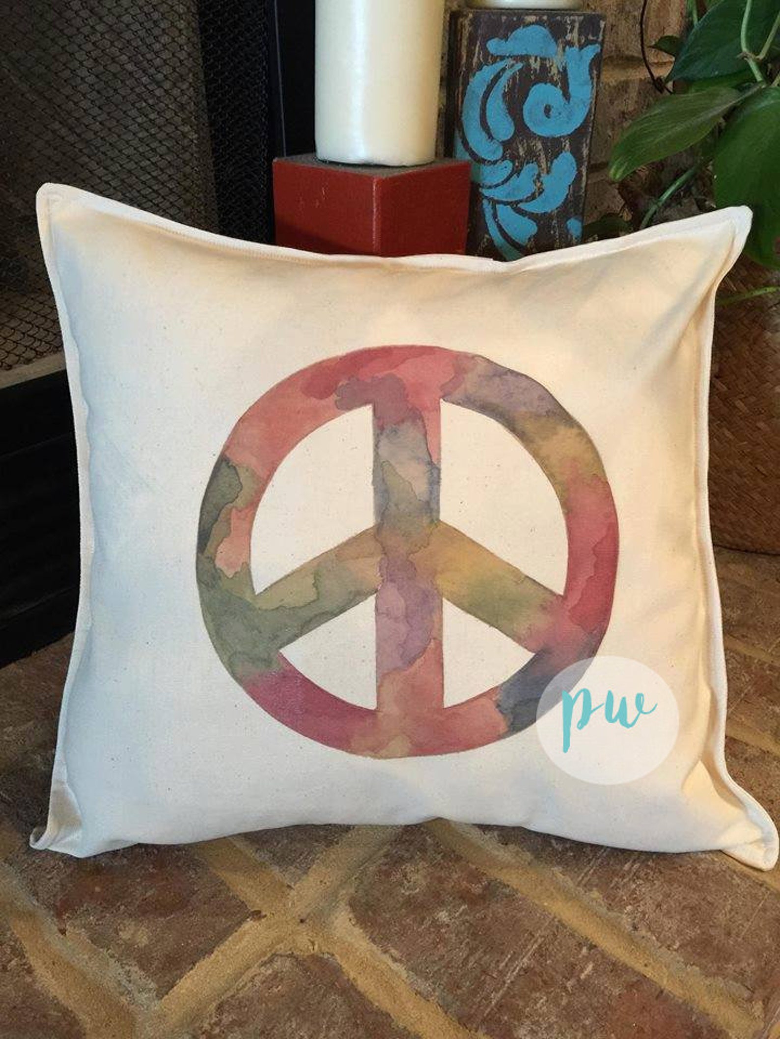 Multi Color Peace Sign PNG Watercolor Artwork Digital File - Etsy