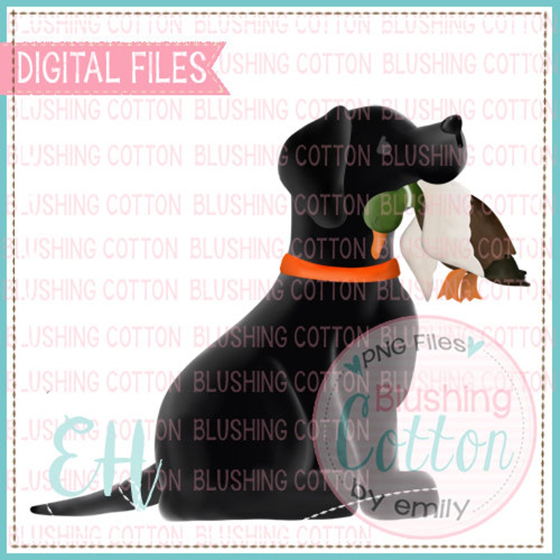 Black Lab With Duck Design PNG Artwork Digital File for - Etsy