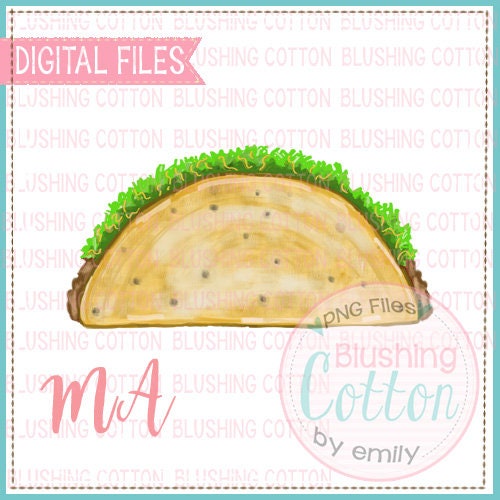 Taco Mexican Food PNG Watercolor Artwork Digital File for - Etsy