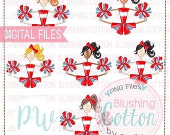 Cheer Clip Art MORE COLORS 50 Graphics Black Green - Etsy