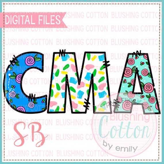 CMA Doodle Wordart Watercolor Design PNG Artwork Digital File | Etsy