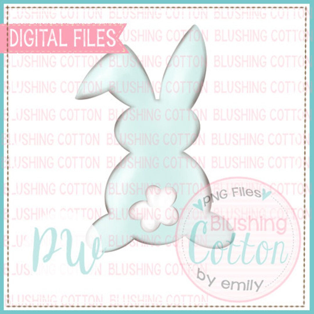 Peep Bunny Blue PNG Watercolor Artwork Digital File - for Printing and ...