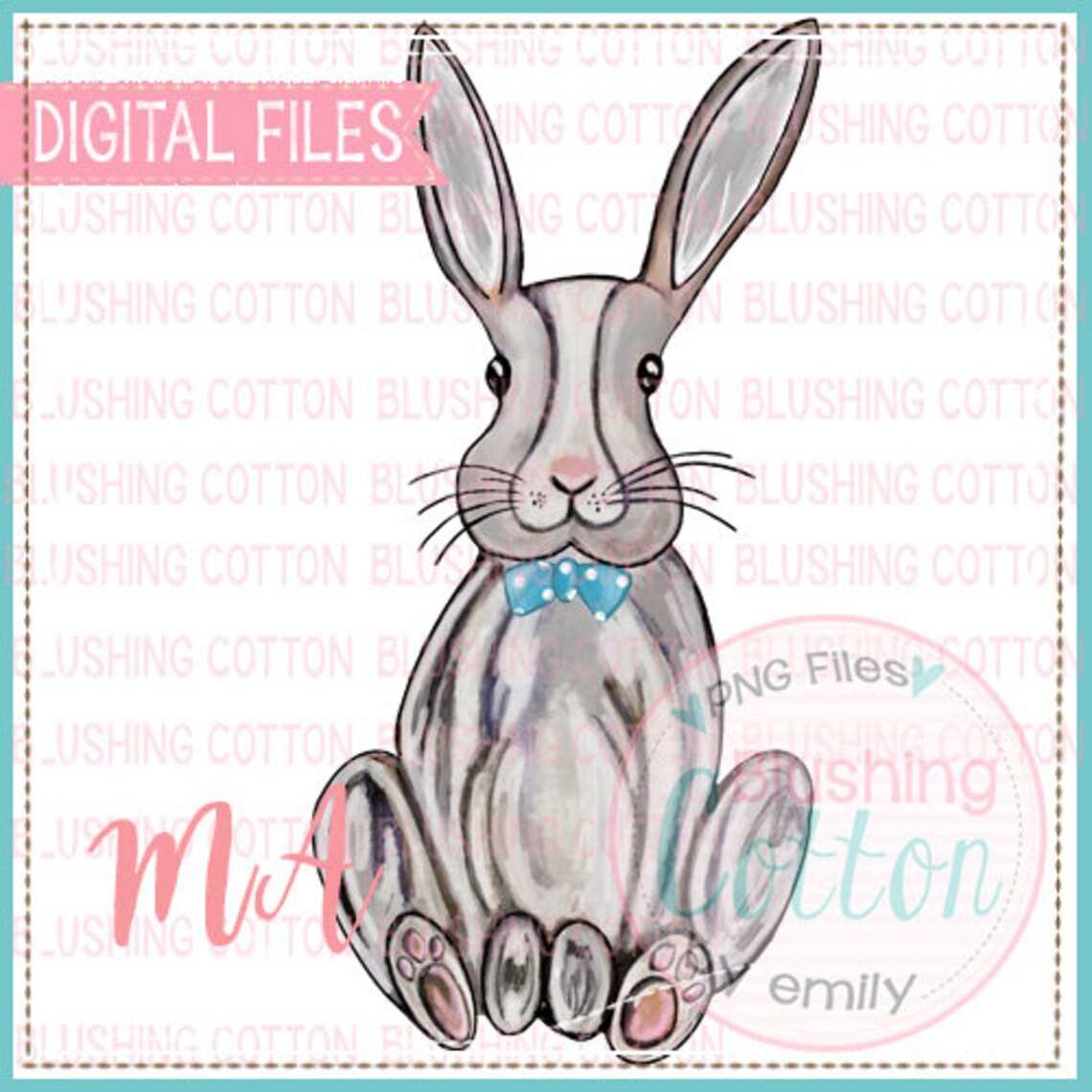 Boy Bunny Design PNG Artwork Digital File for Printing and - Etsy