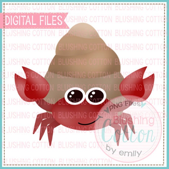 Hermit Crab Beach Design Watercolor Design PNG Artwork - Etsy