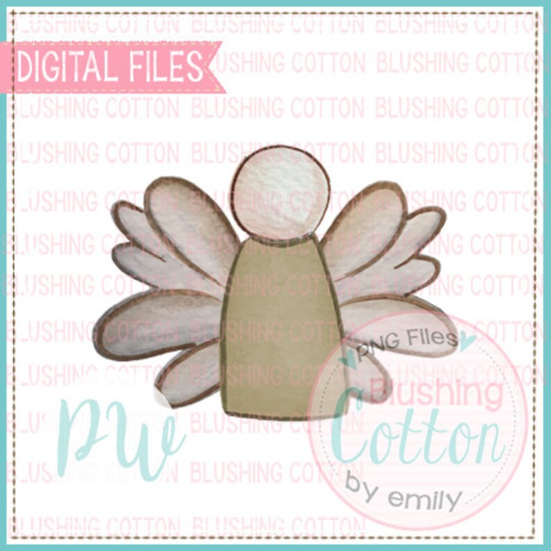 Angel Baby Neutral Bald Head Stick Figure Watercolor PNG - Etsy