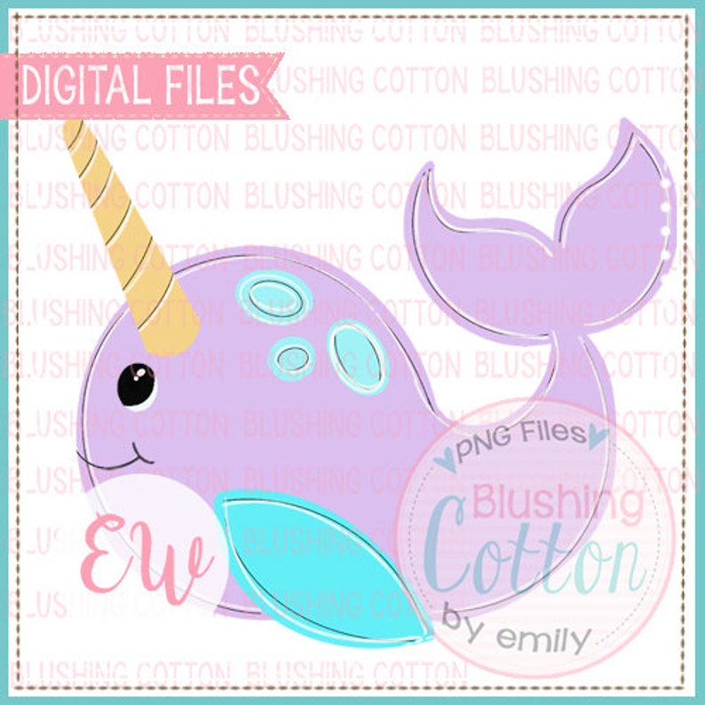 Narwhal Watercolor Design PNG Artwork Digital File for - Etsy