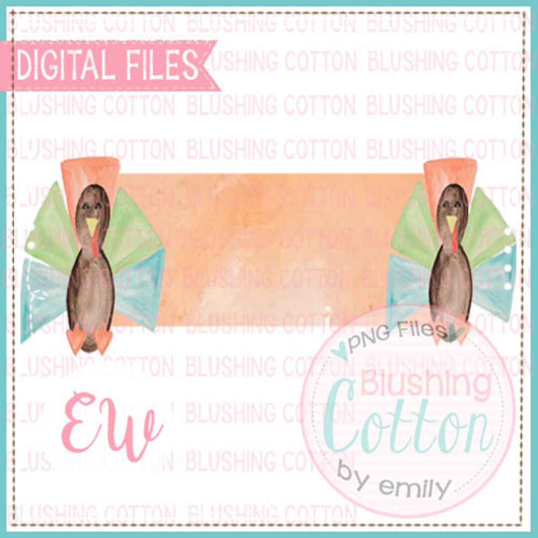 Turkey Boy Ends Name Plate Watercolor PNG Artwork Digital File for ...