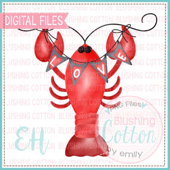 Love Banner Crawfish Design PNG Artwork Digital File for - Etsy