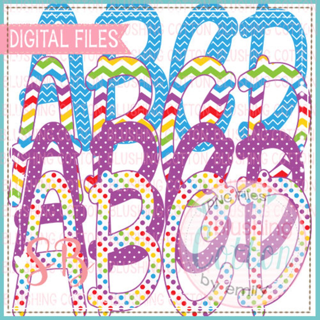 Party Alpha Set 1 Alpha Set Design Watercolor PNG Artwork Digital File ...