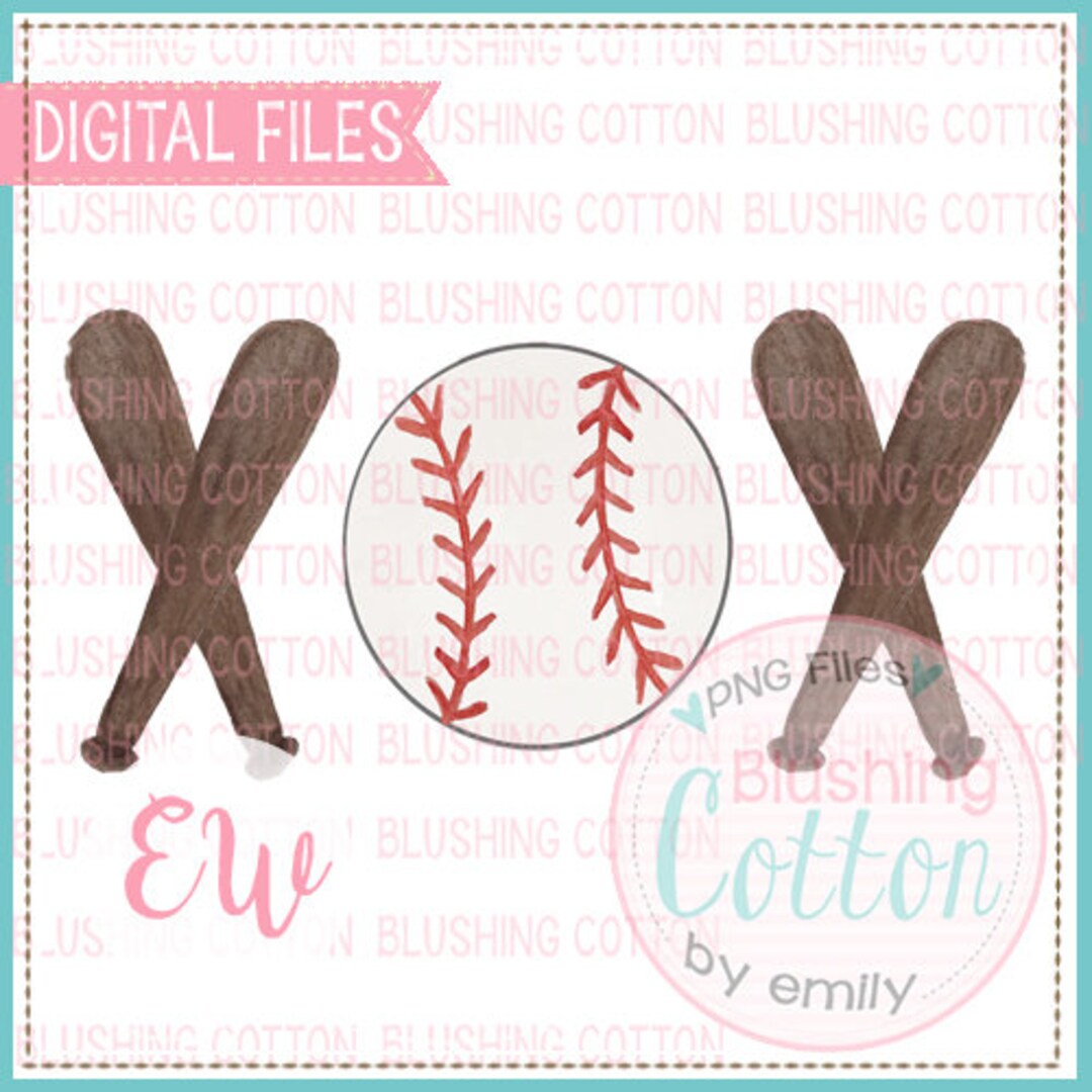 Baseball and Bats Trio Watercolor Design BCEW - Etsy