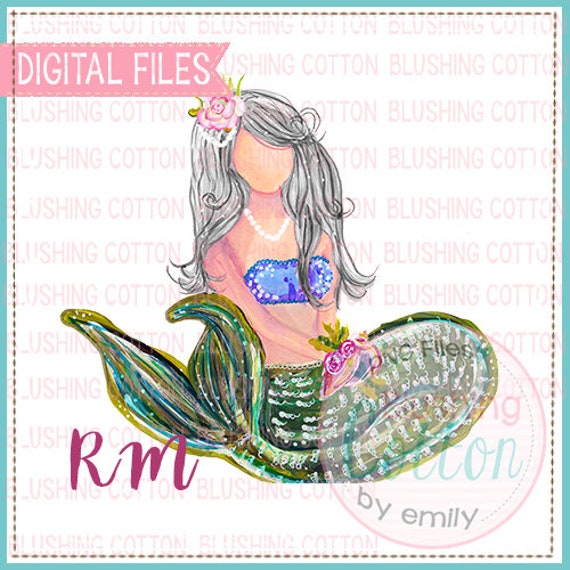 Kits & How To for printing and other crafts Mermaid Black Hair Design ...