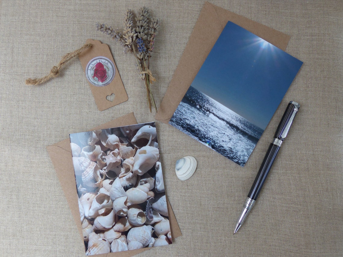 6 Coastal Themed Photographic Cards for the Price of 5. Beach, Sea ...