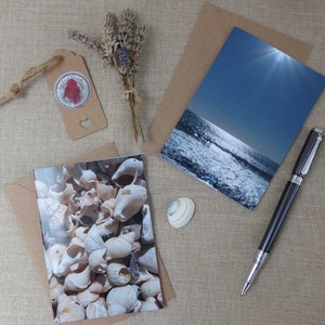 6 Coastal Themed Photographic Cards for the Price of 5. Beach, Sea ...