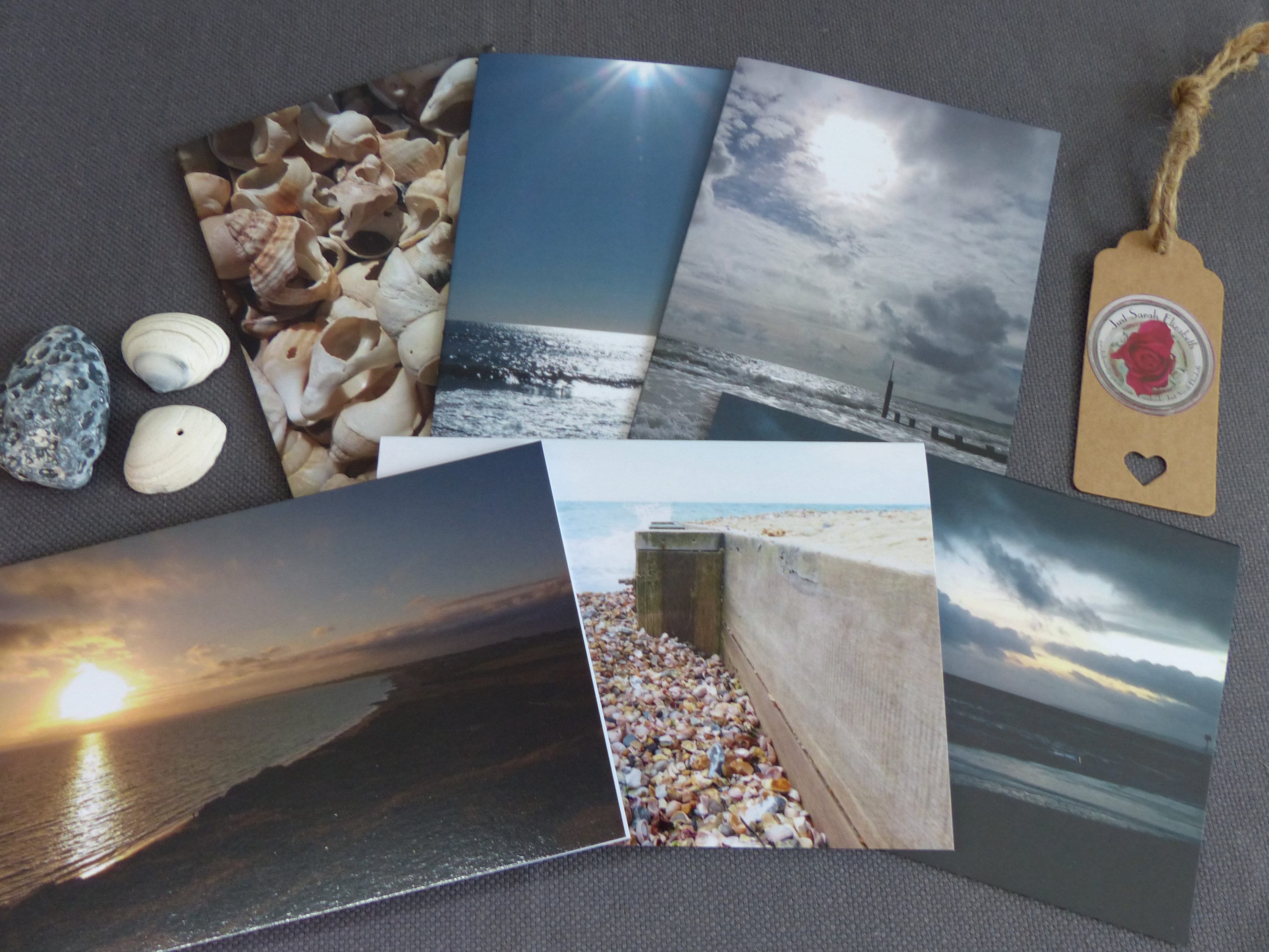 6 Coastal Themed Photographic Cards for the Price of 5. Beach, Sea ...