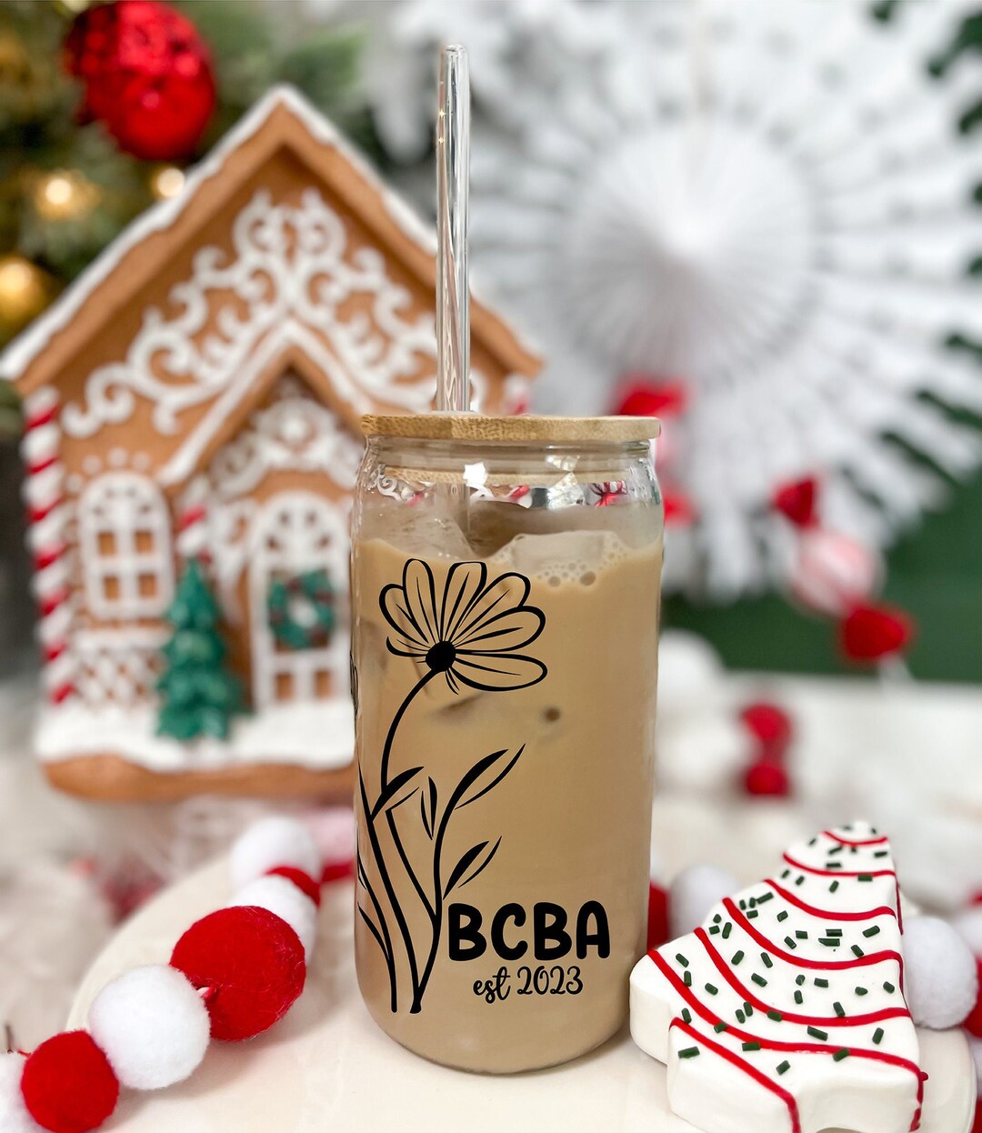 Personalized BCBA Coffee Cup With Year, Personalized BCBA Flower ...