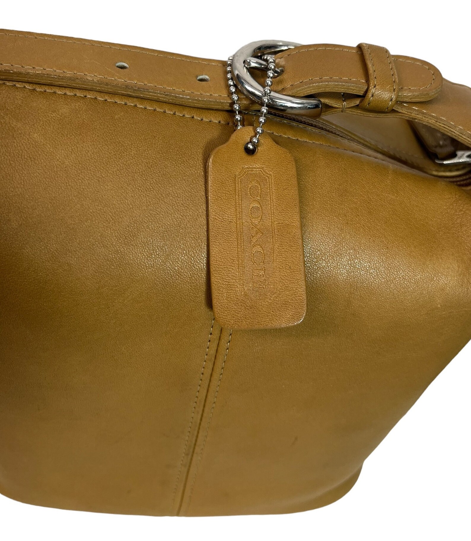 Vintage 1987 Coach Mini Soho Bucket Tan Leather Bag L7H-4148, Made in ...