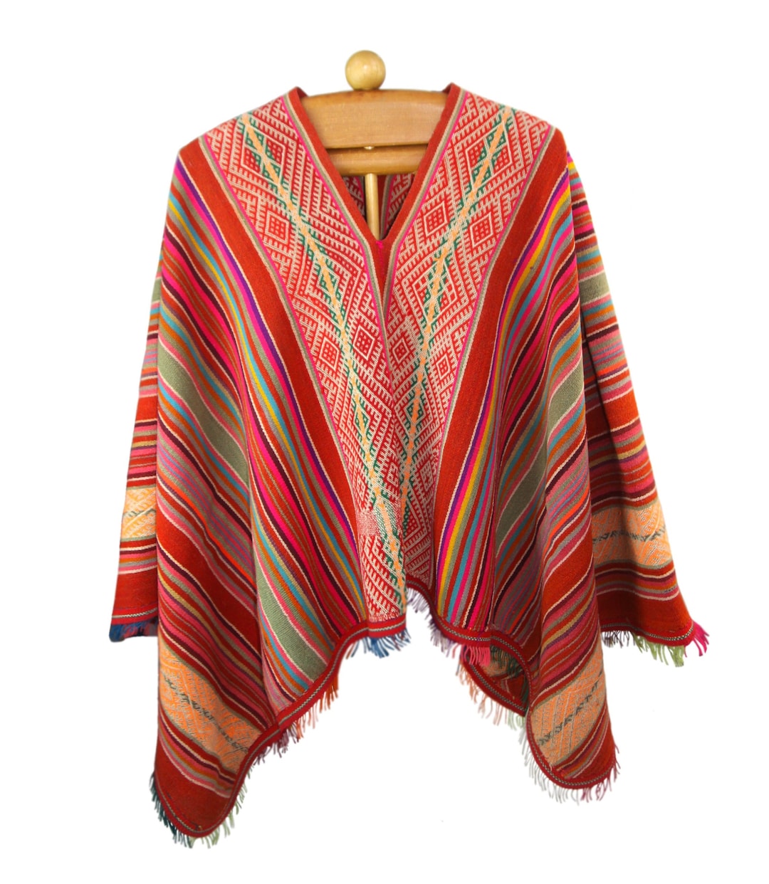 Antique Quechuai Indian Poncho Ceremonial Vintage Textile Early-mid ...