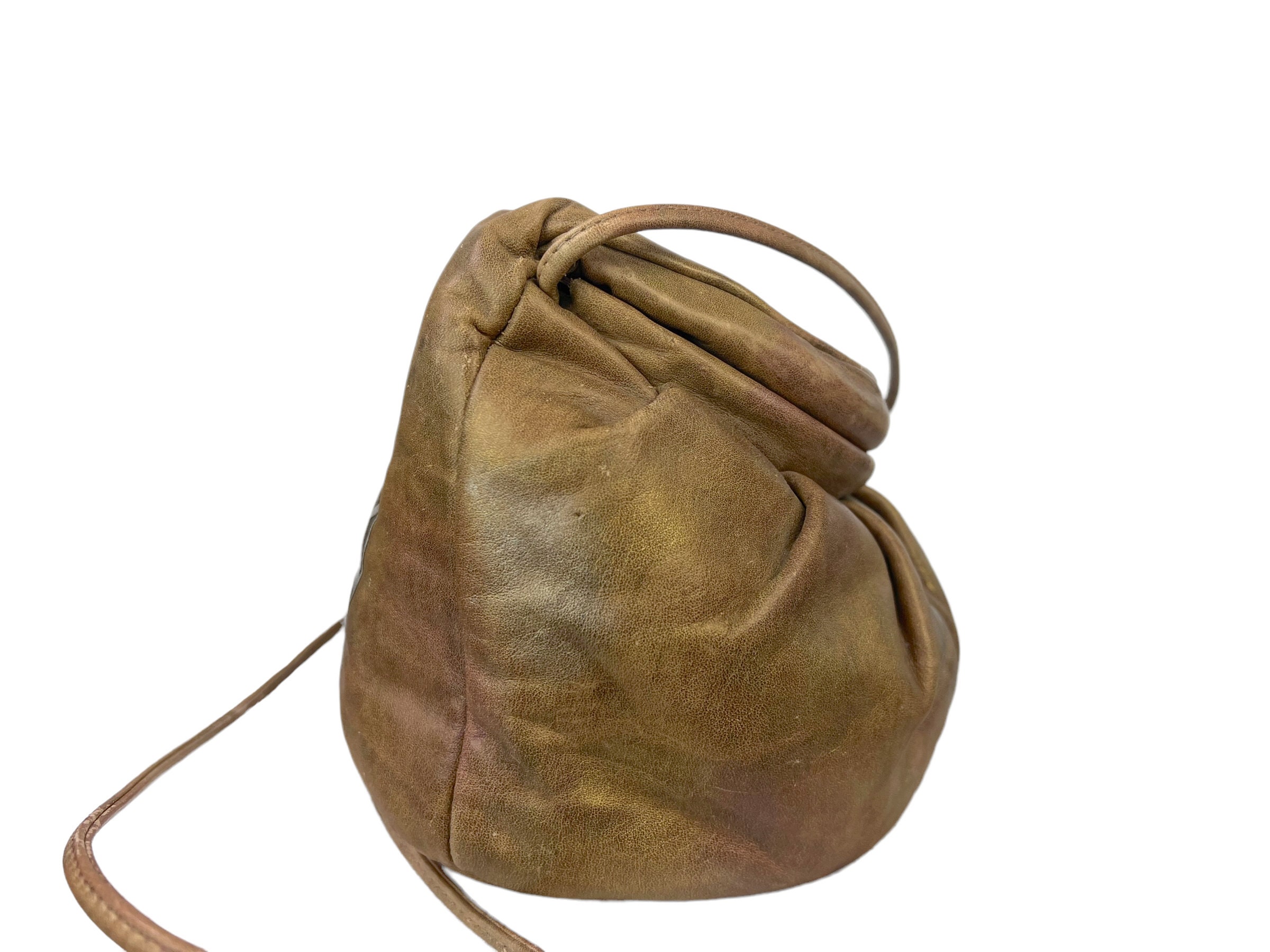 Fancy Nancy Vintage C. 1980's Leather Handpainted Hinged Pouch ...