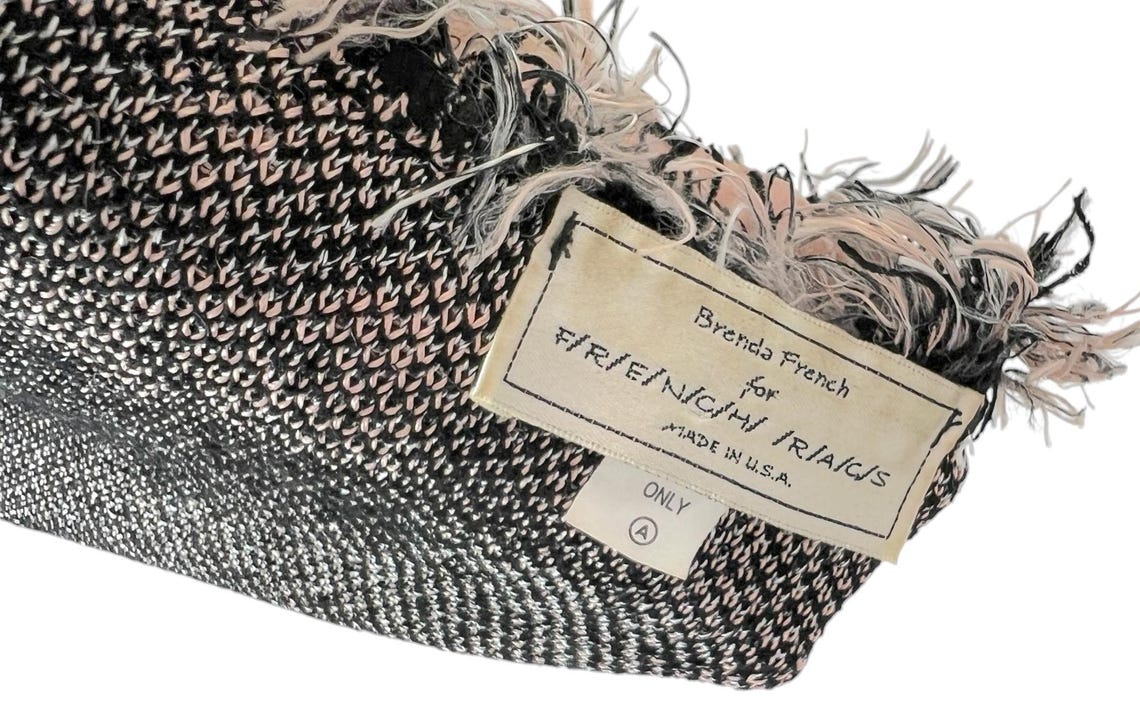 Vintage BRENDA FRENCH French Rags Hand Loomed Open Vest With Fringe M ...