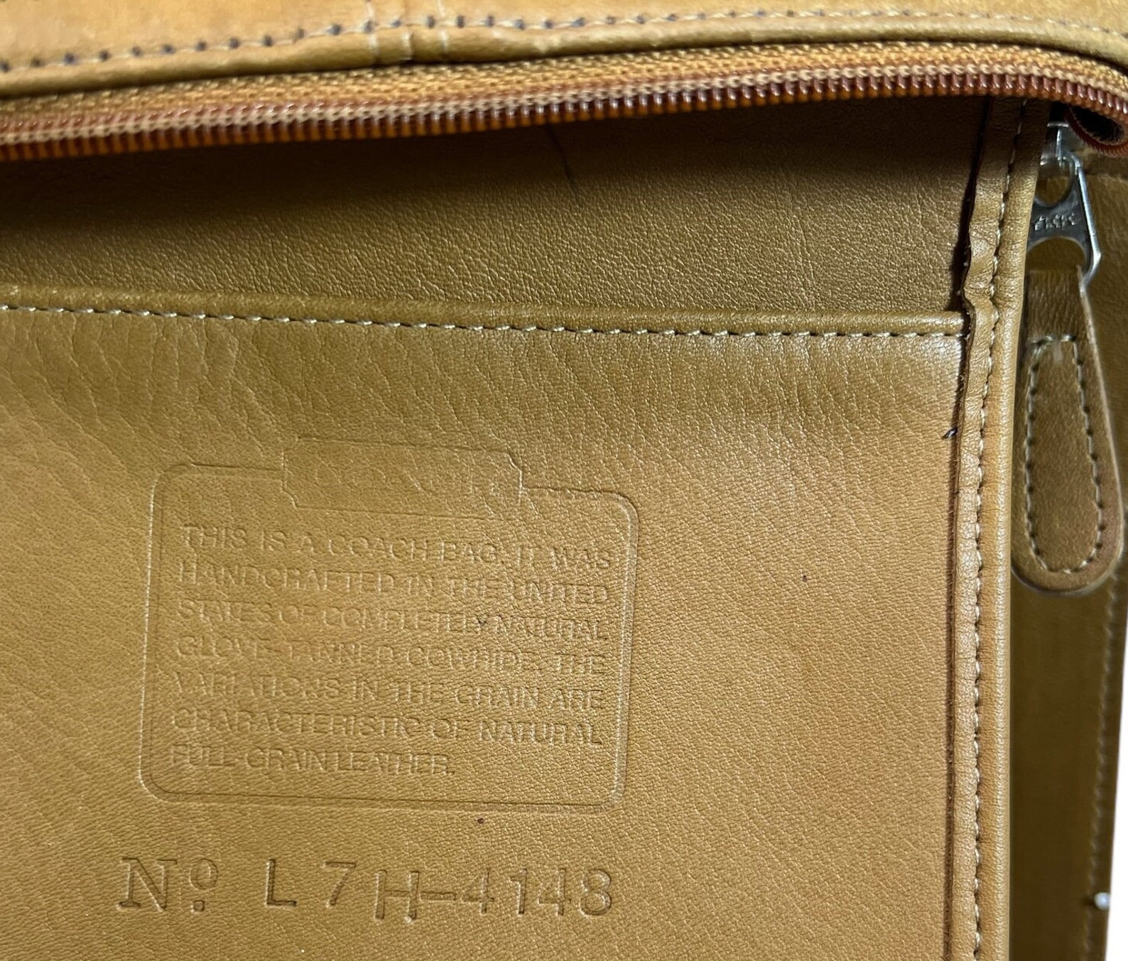 Vintage 1987 Coach Mini Soho Bucket Tan Leather Bag L7H-4148, Made in ...