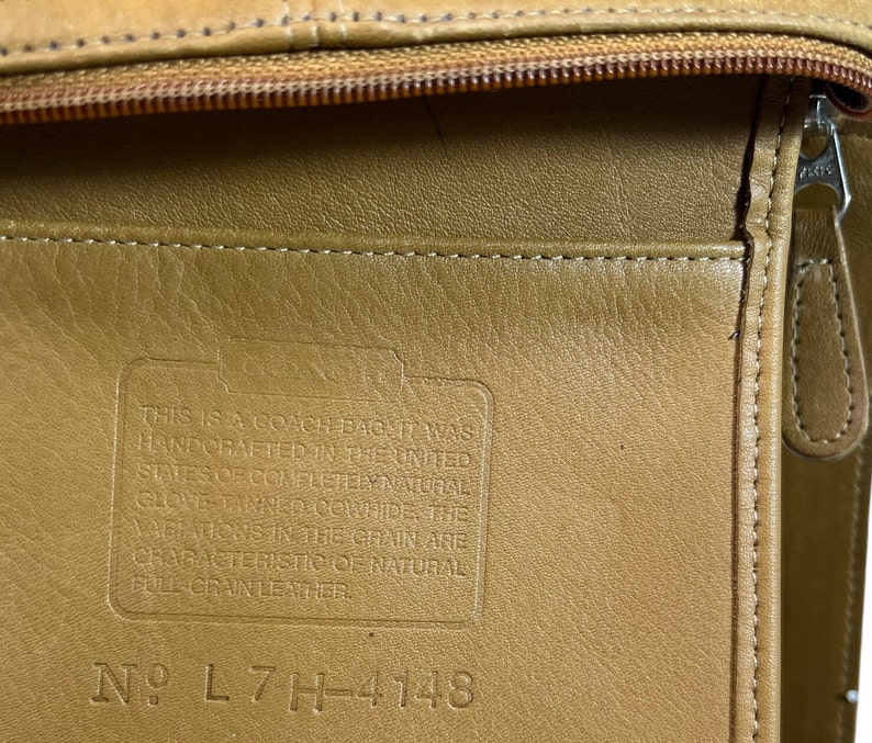 Vintage 1987 Coach Mini Soho Bucket Tan Leather Bag L7H-4148, Made in ...