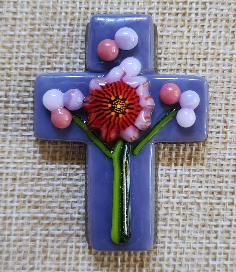 Pocket Crosses Handmade Fused Glass - Etsy