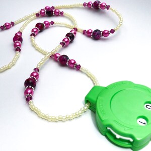 Fuschia Locking Row Counter Necklace, Wearable Stitch Counter, Gift for ...