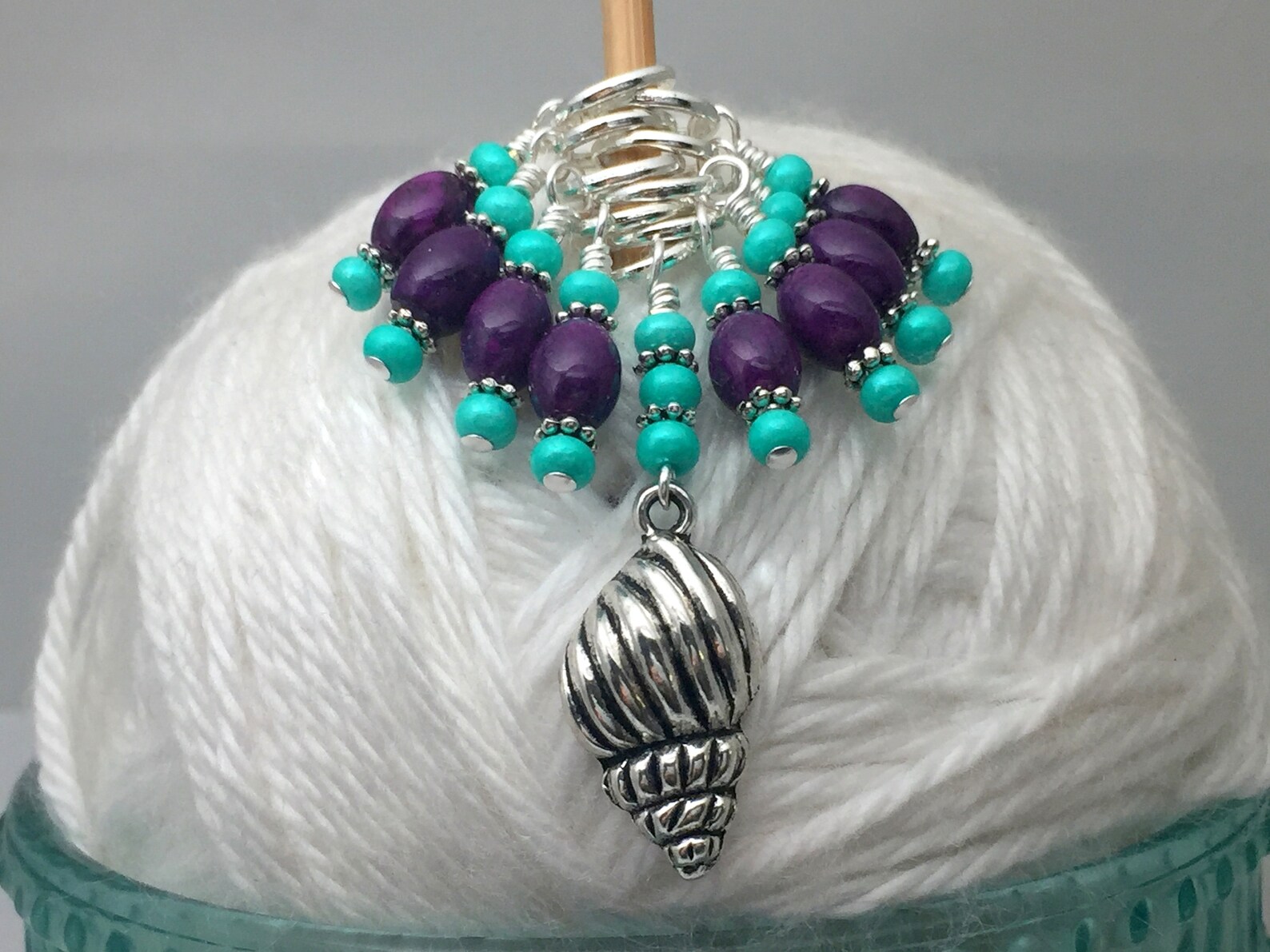 Seashell Stitch Marker Set for Knitting Progress Keepers | Etsy