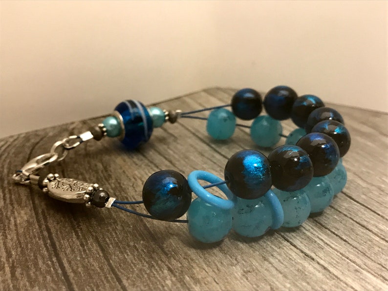Blue Wave Abacus Counting Bracelet Row Counter for Knitting - Etsy