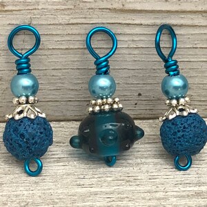 Aqua Blue Wire Snag Free Stitch Markers Gifts for Knitters - Etsy