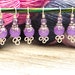Periwinkle Knitting Stitch Markers With Hand Twisted Wire. - Etsy