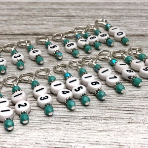 10-30 Number Stitch Markers for Knitting or Crochet, Gift for Knitter ...