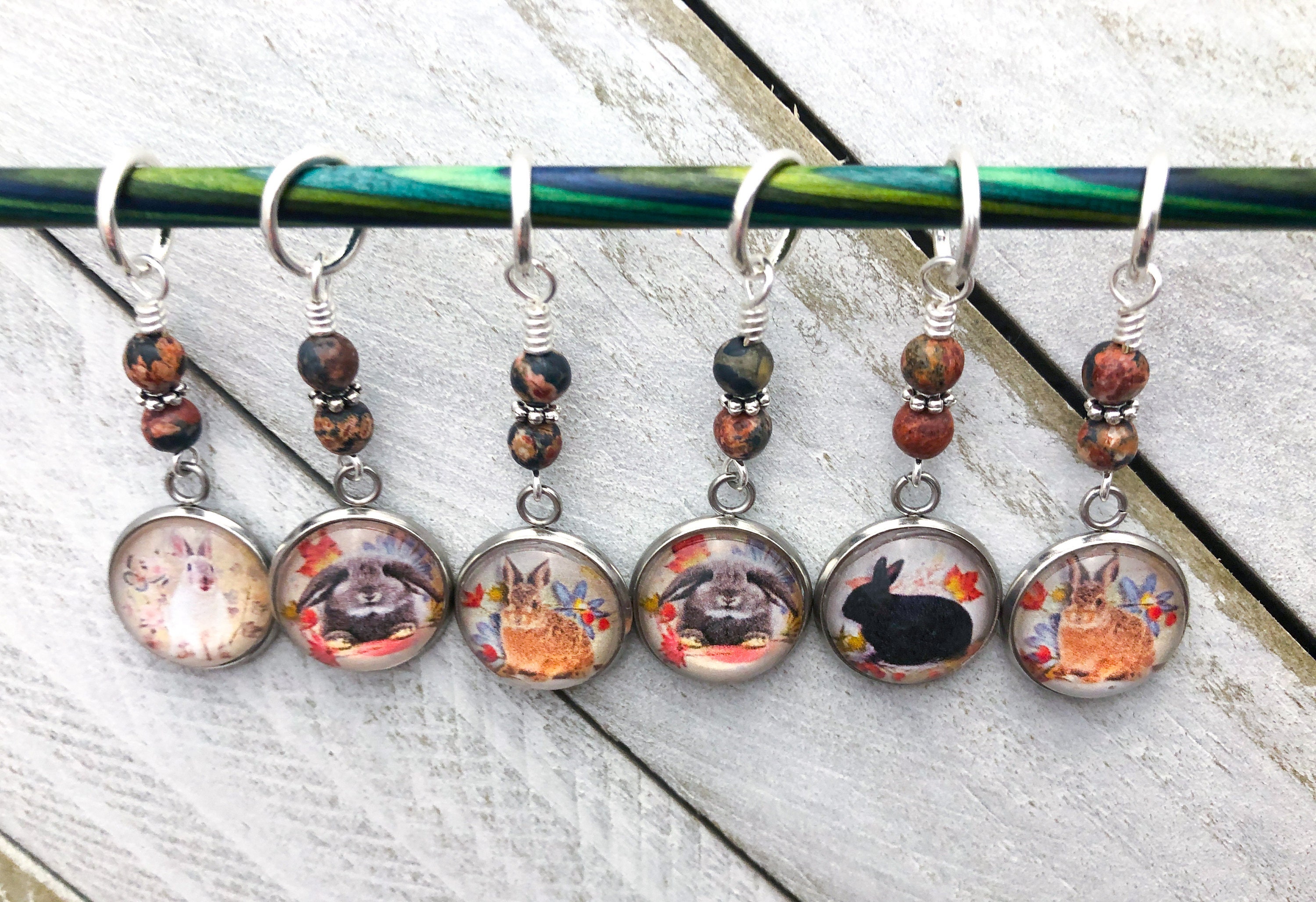 Bunny Rabbit Stitch Markers for Knitting Gift for Knitters | Etsy