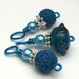 Aqua Blue Wire Snag Free Stitch Markers Gifts for Knitters - Etsy