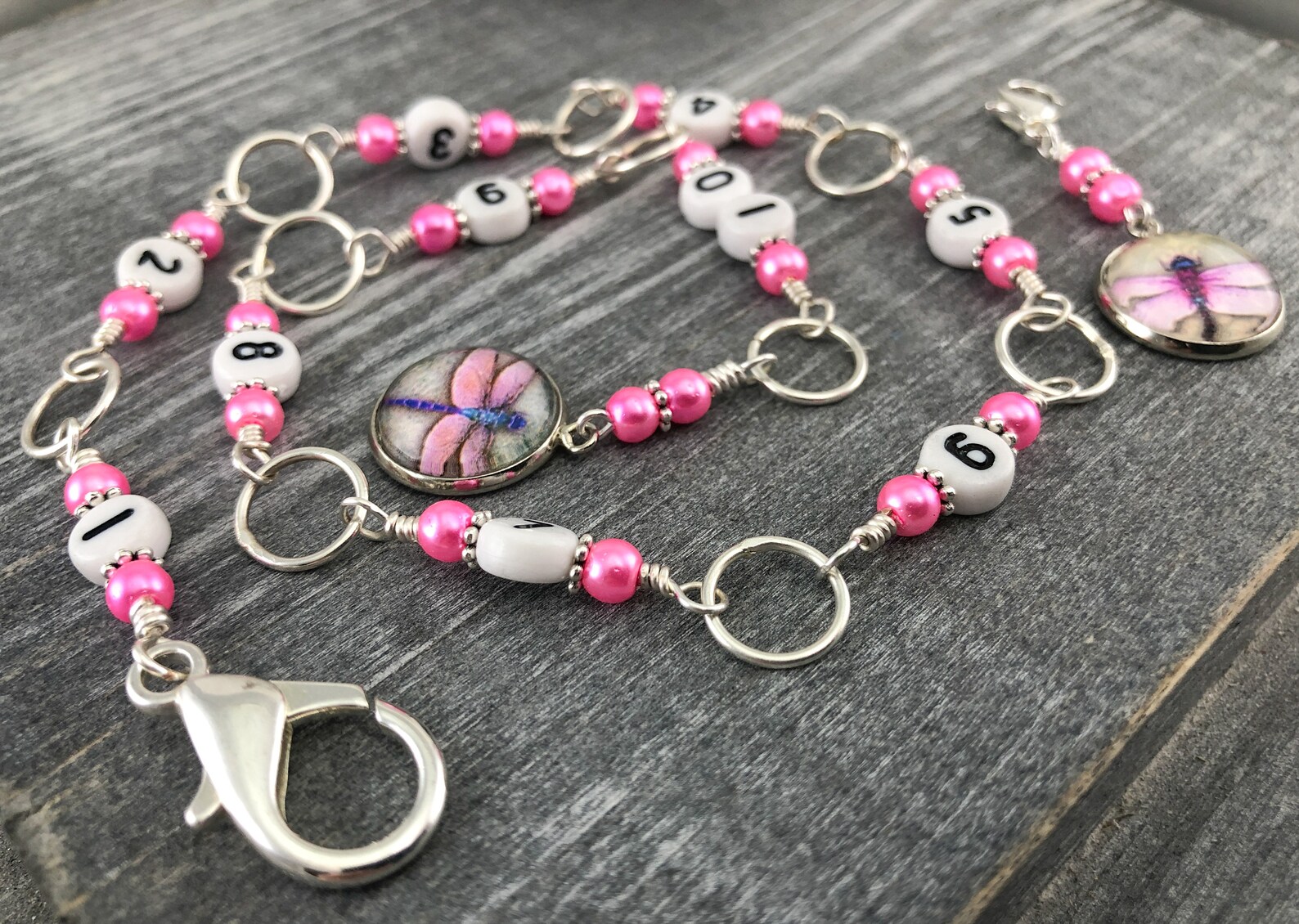 Dragonfly Chain Row Counter for Knitting Progress Keeper | Etsy