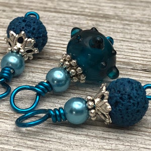 Aqua Blue Wire Snag Free Stitch Markers Gifts for Knitters - Etsy